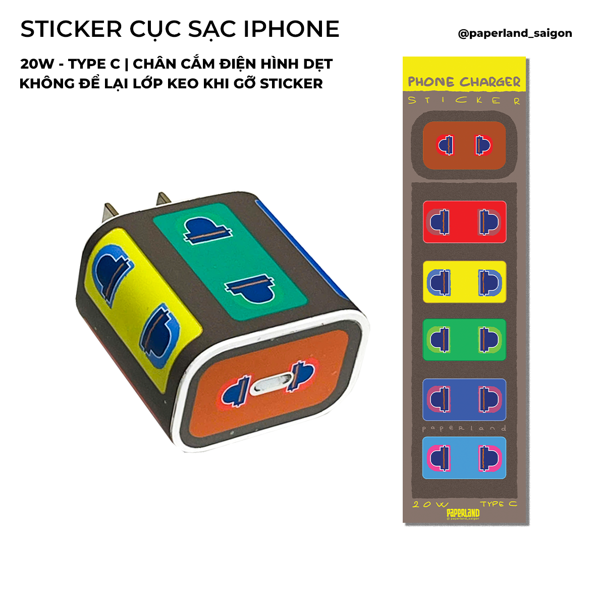 |NEW| PHONE CHARGER STICKER – Paperland Sai Gon