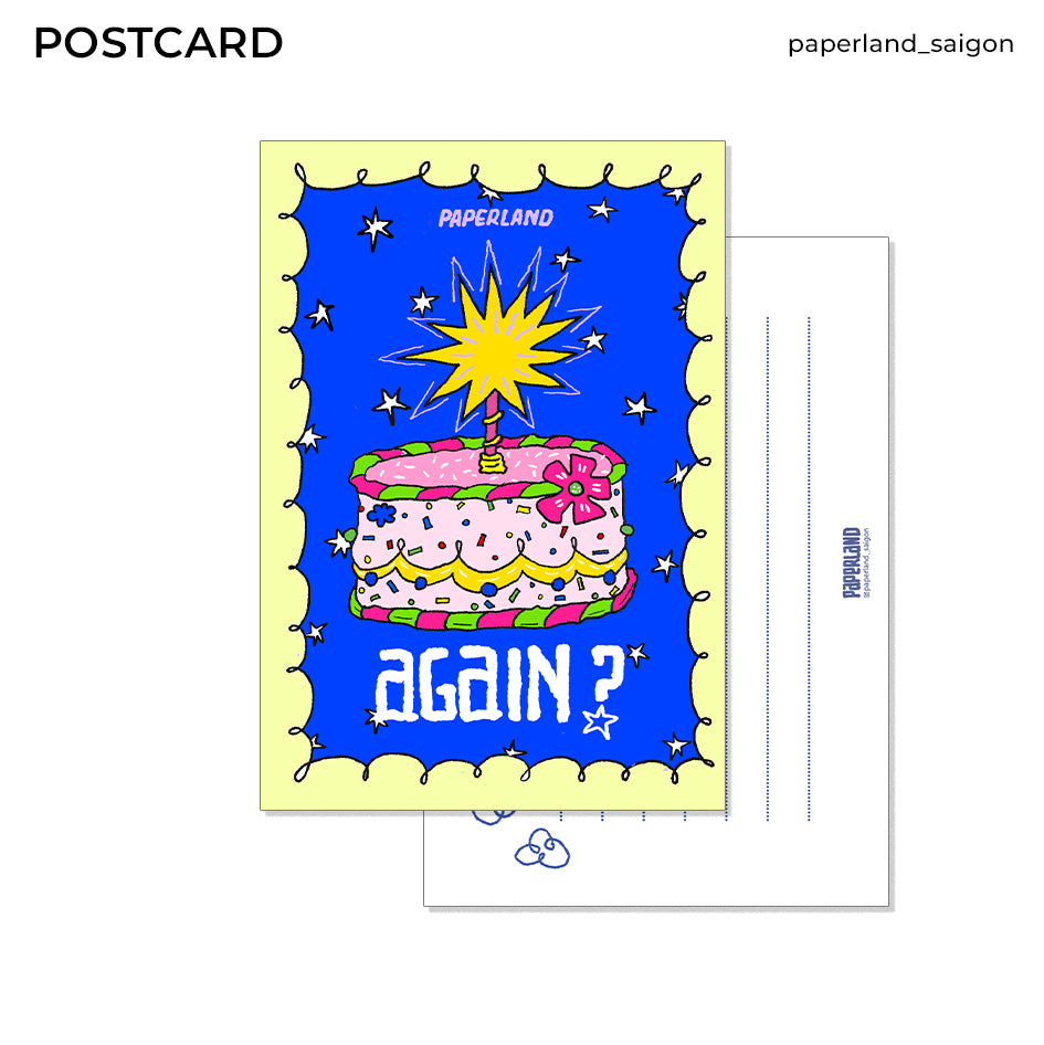 "BIRTHDAY AGAIN?" POSTCARD – Paperland Sai Gon