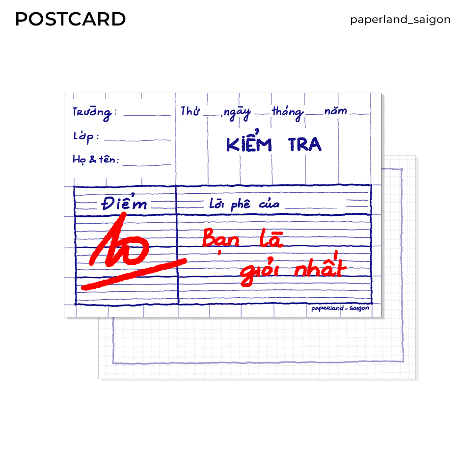 "ĐIỂM 10" POSTCARD – Paperland Sai Gon