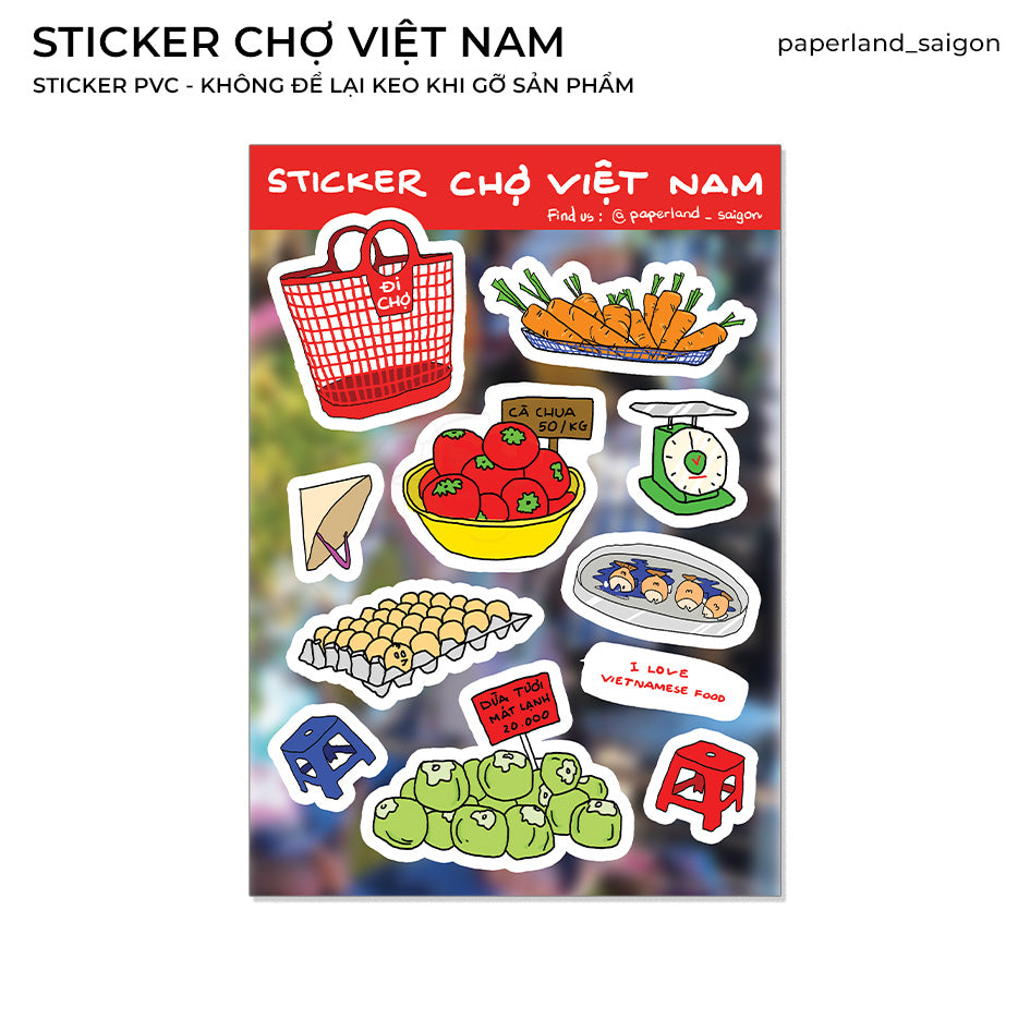 "CHỢ VIỆT NAM" STICKER – Paperland Sai Gon