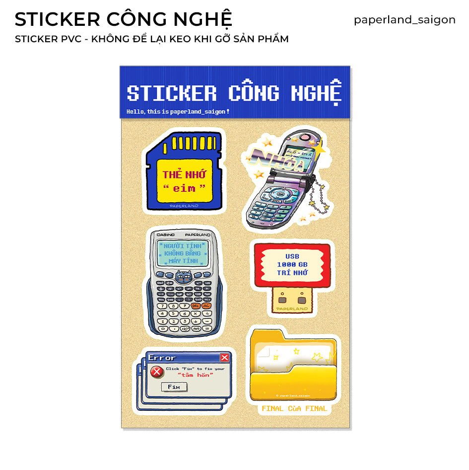 "CÔNG NGHỆ" STICKER – Paperland Sai Gon