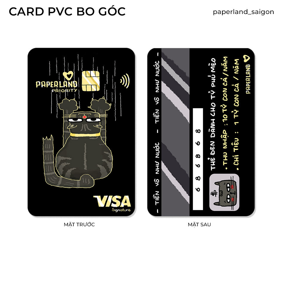 "BLACK CARD" PVC CARD – Paperland Sai Gon