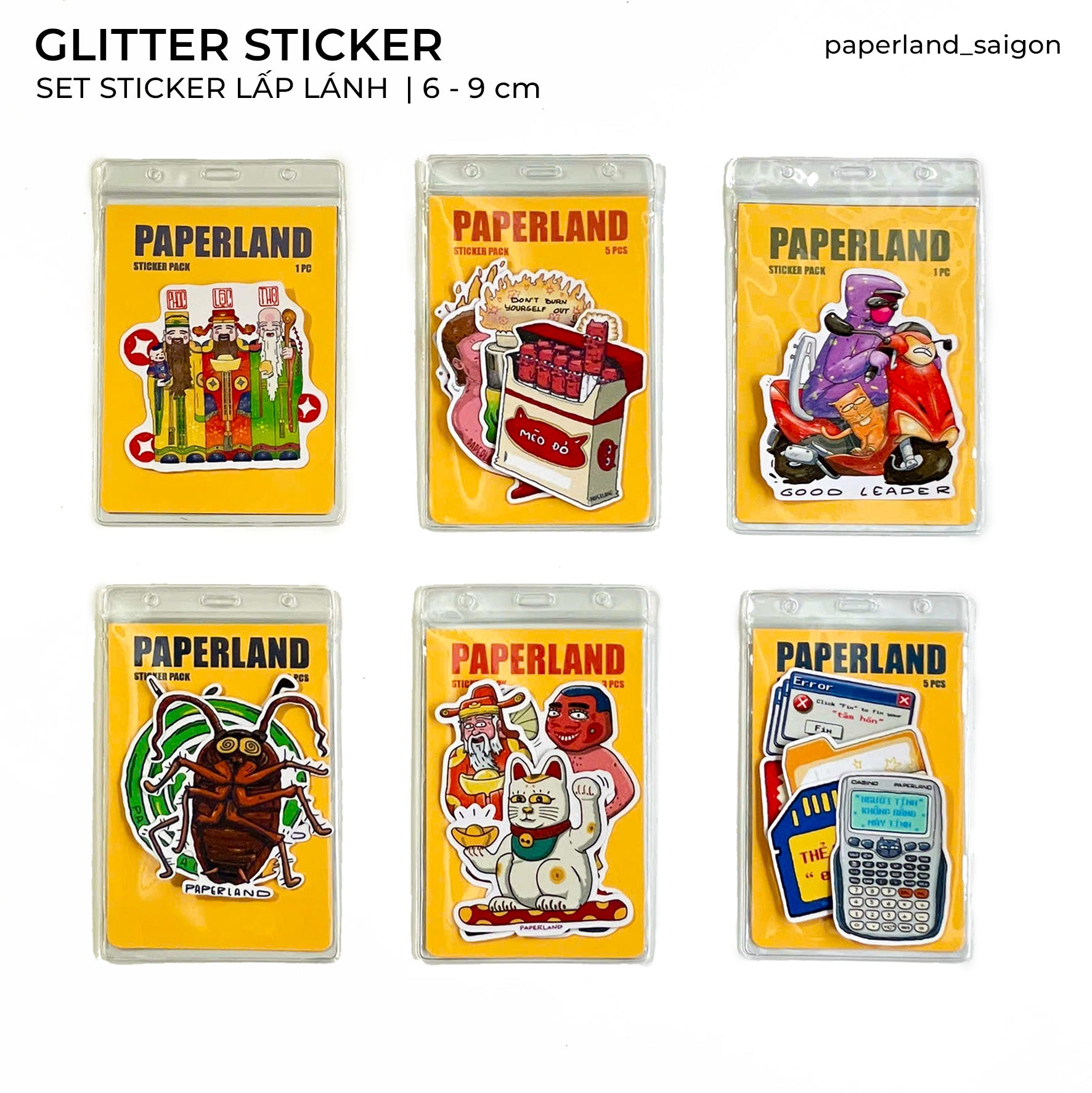 GLITTER STICKER – Paperland Sai Gon