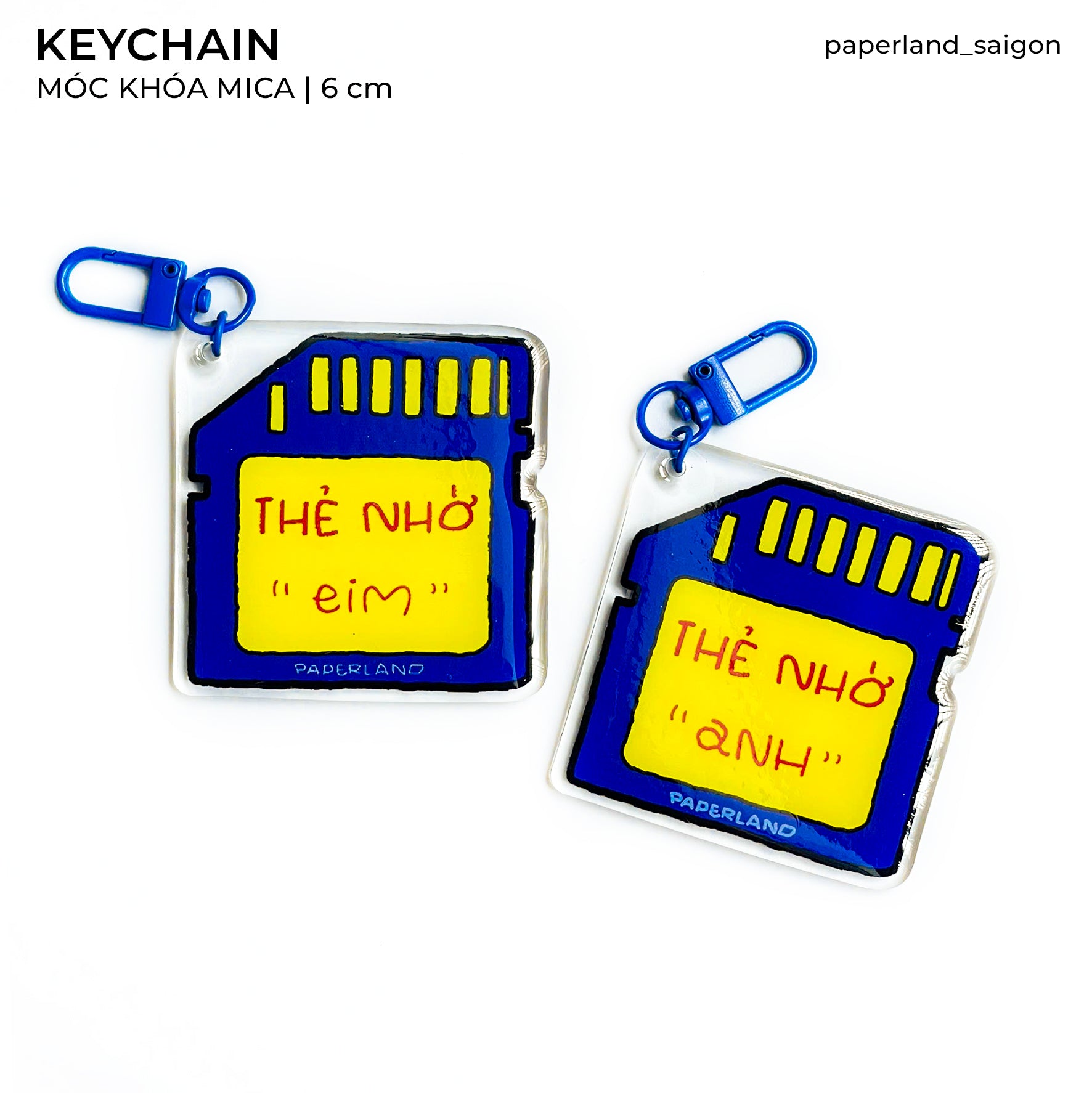 "THẺ NHỚ EM/ANH" KEYCHAIN – Paperland Sai Gon