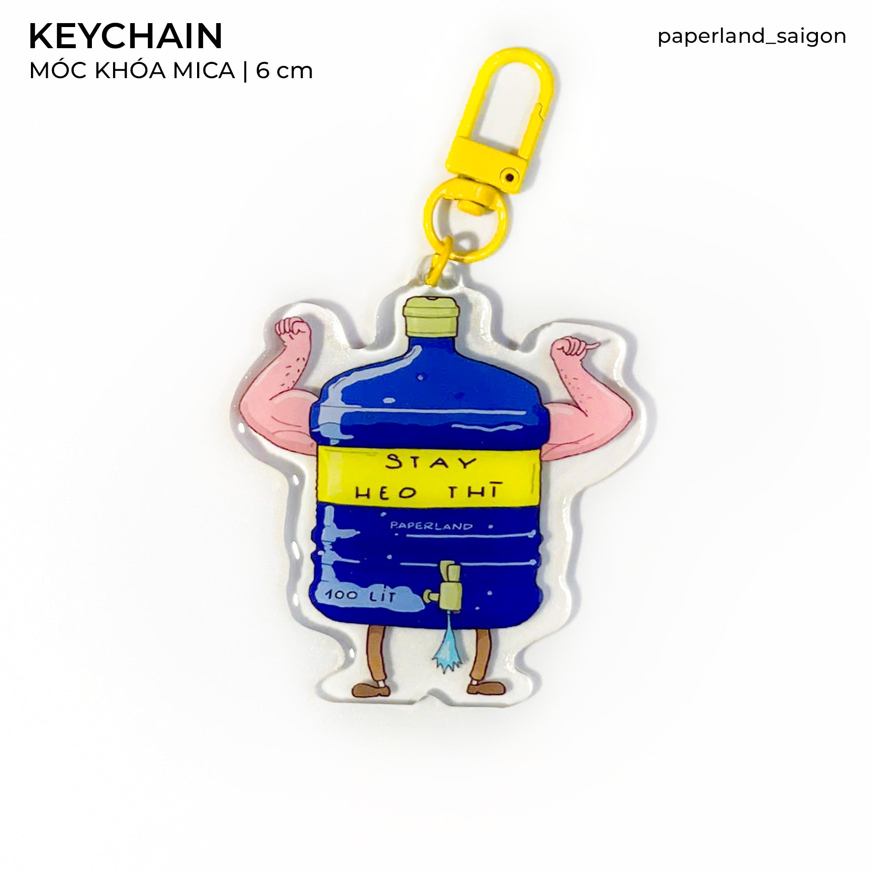 "DRINK MORE WATER" KEYCHAIN – Paperland Sai Gon